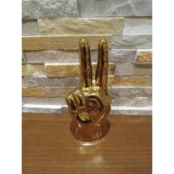 Art | Vintage Gold Peace Hand | Poshmark